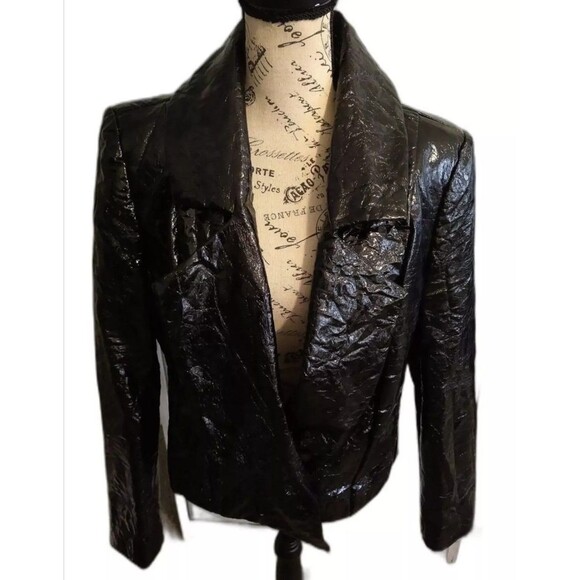 Ashro | Jackets & Coats | Ashro Faux Leather Moto Jacket Size 4 Black ...